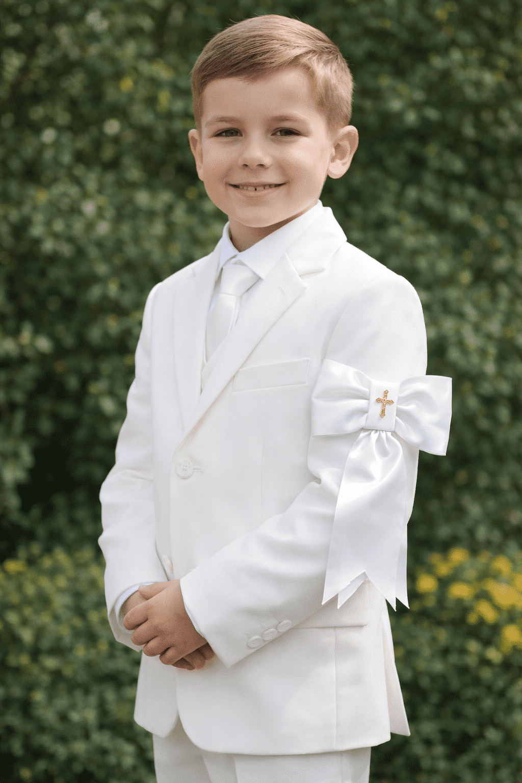 Boys Satin First Communion Armband with Cross - Christian Expressions ...