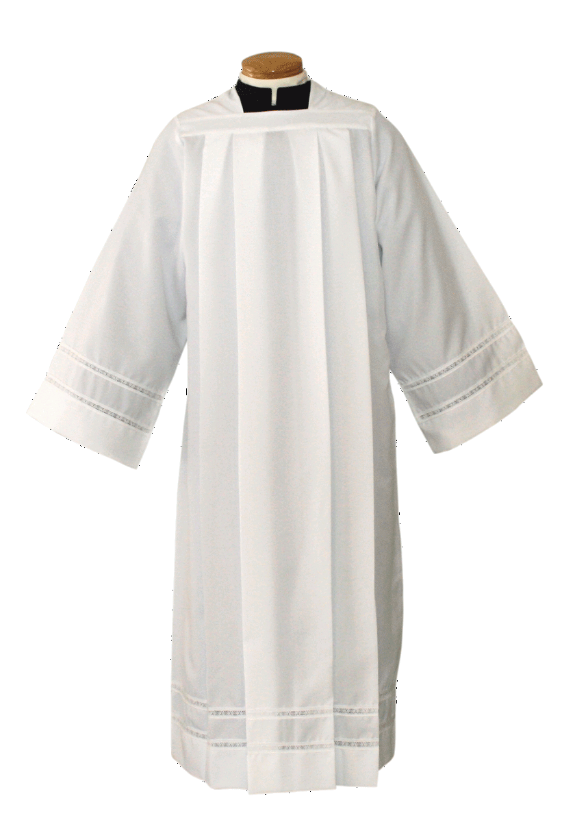 Clergy Alb with Lace Bands - Christian Expressions Bookstore & Gifts
