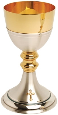 Gold and Silver Two Tone Communion Chalice 10 Oz - Christian ...