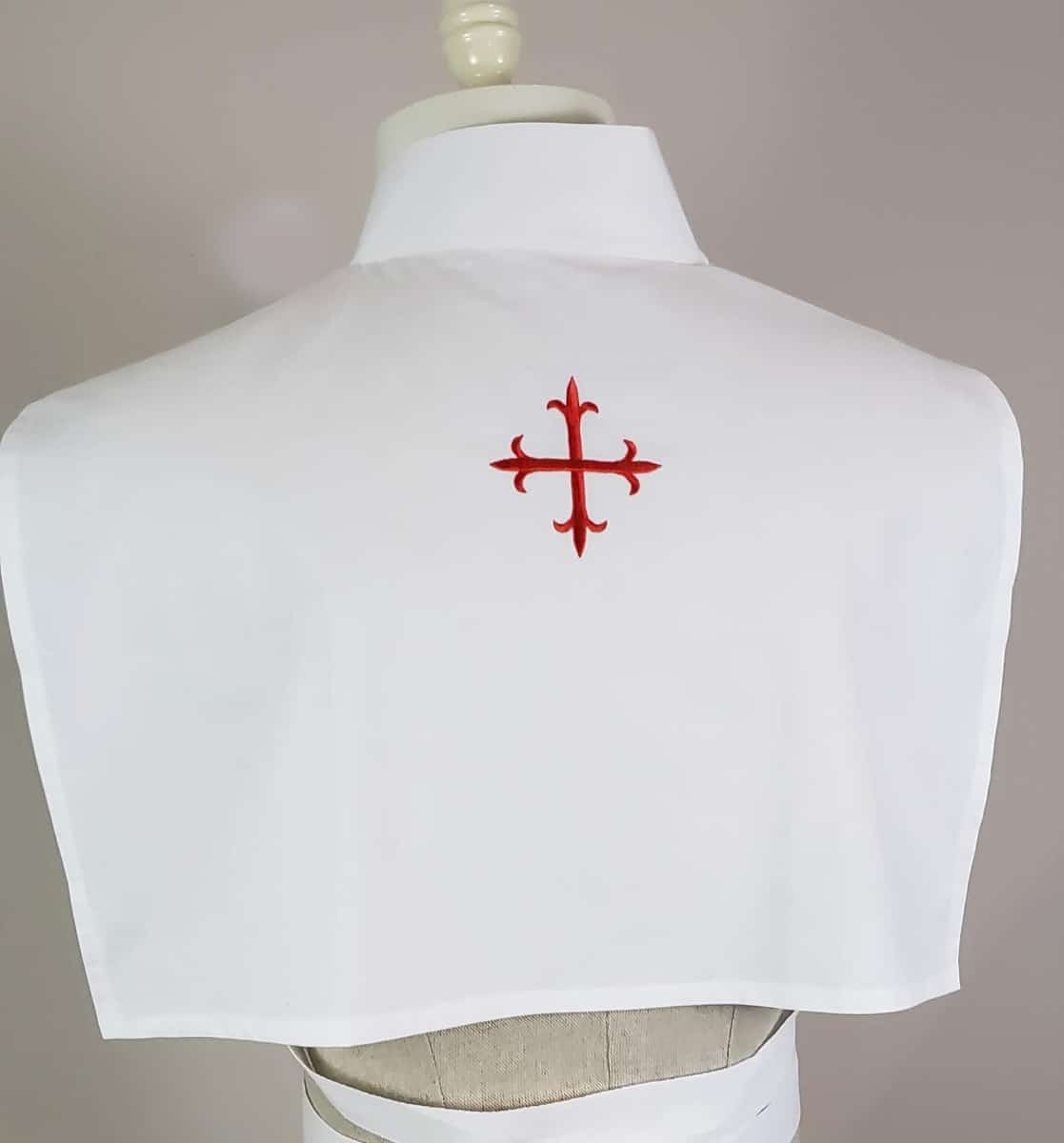 Front wrap Amice with ties (red or white cross) - Christian Expressions ...