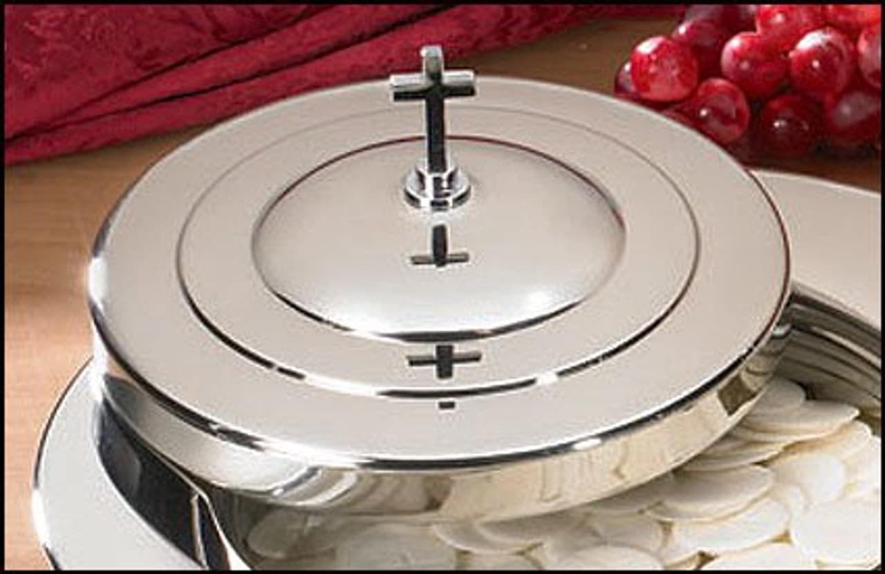 Stacking Bread Communion Plate Cover - Silver Finish - Christian ...