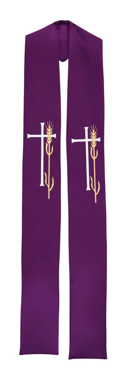 Wheat and Cross Clergy Stole or Deacon Stole - Christian Expressions ...
