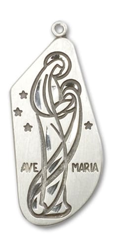 Sterling Silver Ave Maria Medal - Christian Expressions Bookstore & Gifts