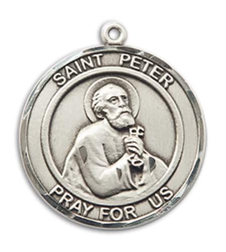 Sterling Silver Saint Peter the Apostle Medal - Christian Expressions ...