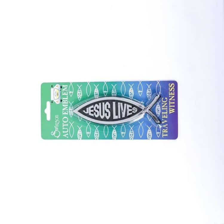 Jesus Lives Fish Emblem Pack Of 6 - Christian Expressions Bookstore & Gifts